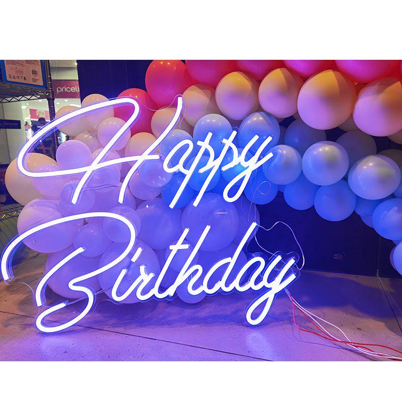 Personalized Happy Birthday Neon Sign - Neon Birthday Decor - LED Neon ...