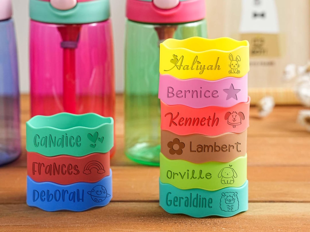 Personalized Bottle Labels,bottle Bands for Kid,cup Label Bands, Sippy ...