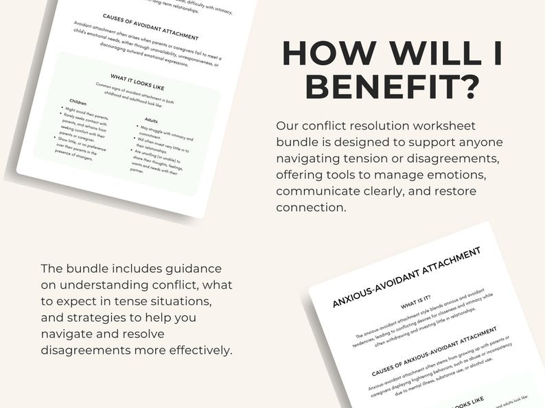 Conflict Resolution Therapy Worksheets for Improved Communication ...