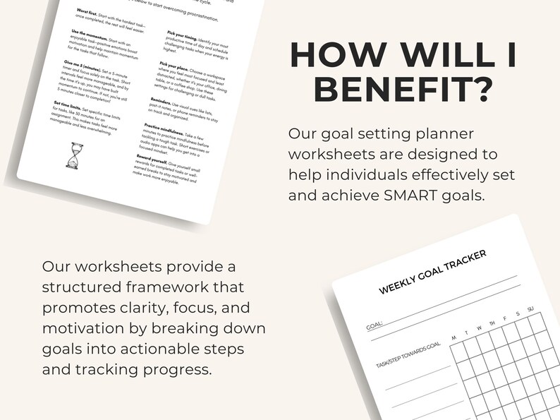 Goal Setting Planner Digital Bundle for SMART Goal Setting and Problem ...