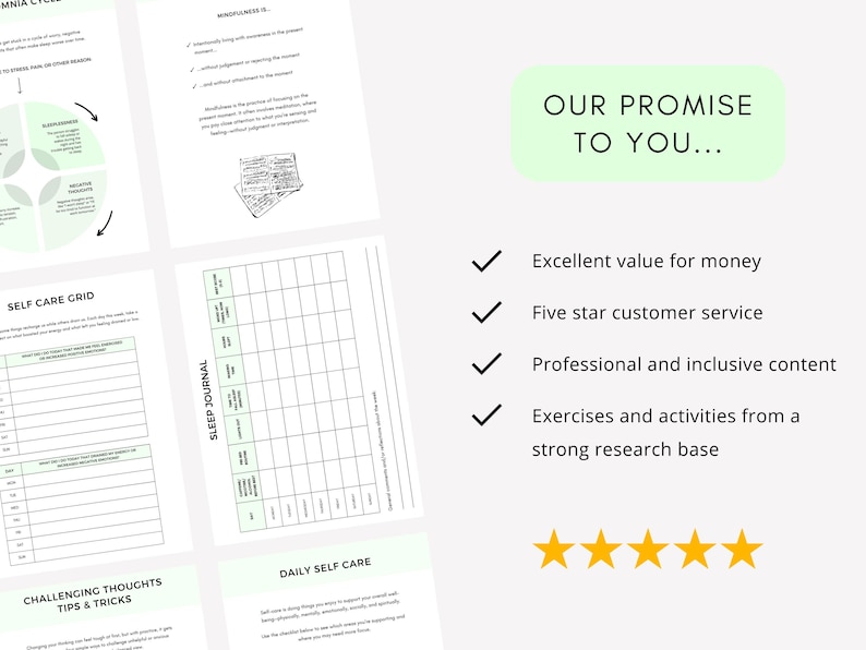 CBT Worksheets Mega Bundle, Canva Editable With Private Label and ...