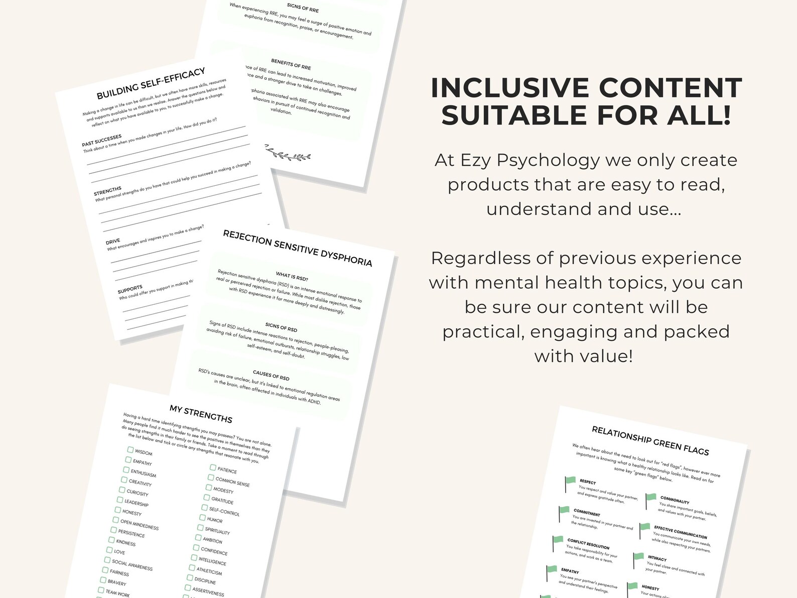 RSD Worksheets: Manage Rejection Sensitivity, Build Self-esteem ...