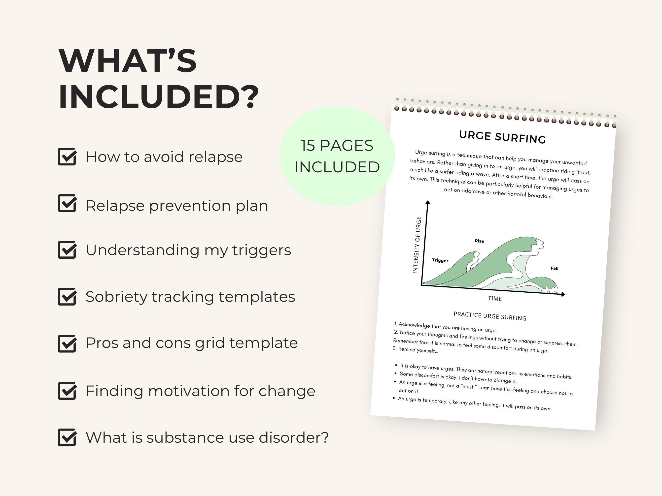 Substance Use Disorder Worksheets and Activities for Managing SUD and ...