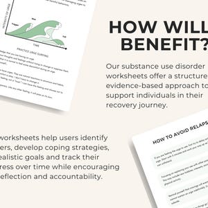 Substance Use Disorder Worksheets and Activities for Managing SUD and ...
