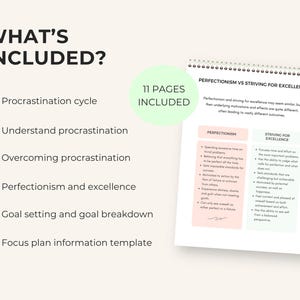 Stop Procrastination Worksheets for Adults and Teens Overcoming ...