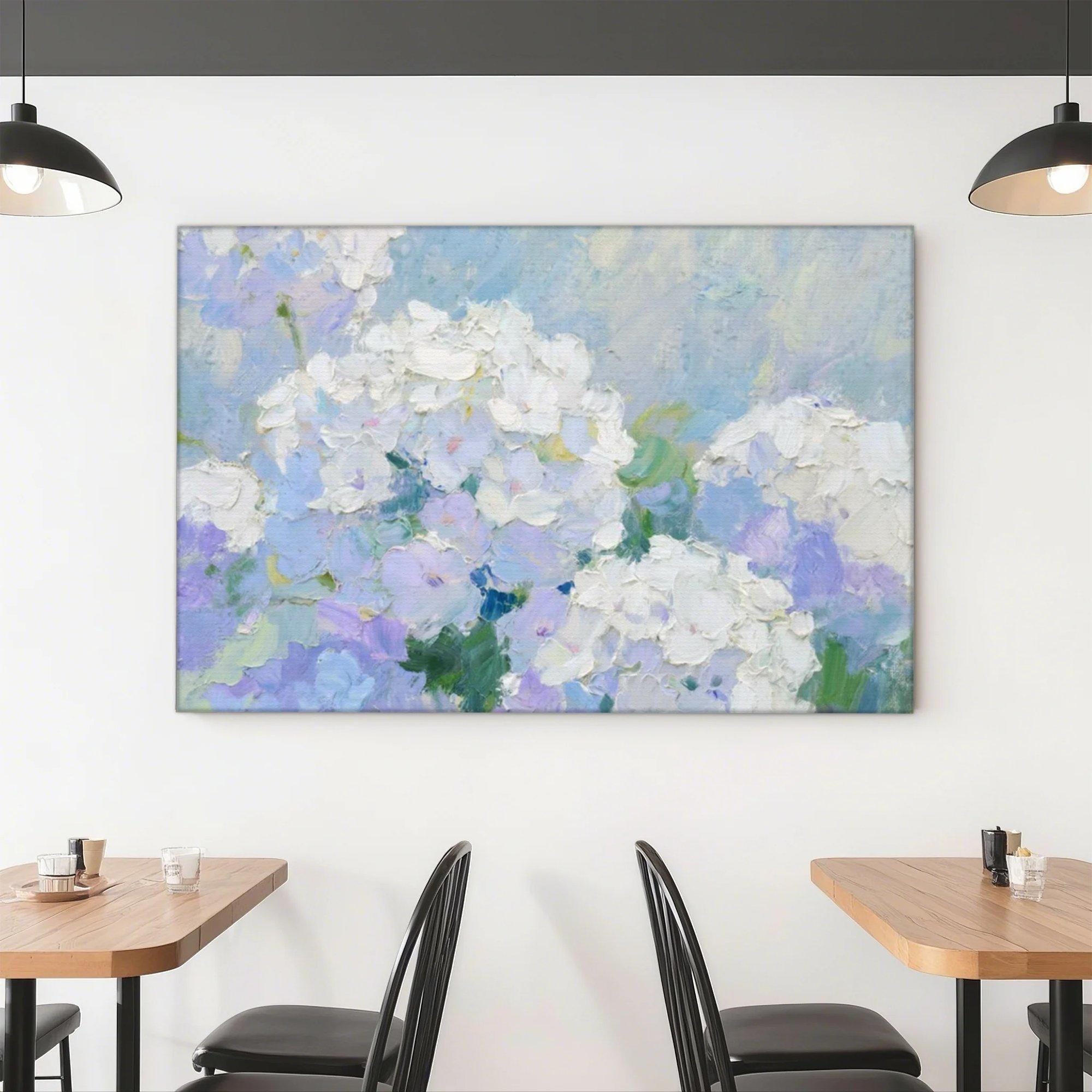 Blue Hydrangea Art, Flowers Wall Decor, Summer Garden Screensaver ...