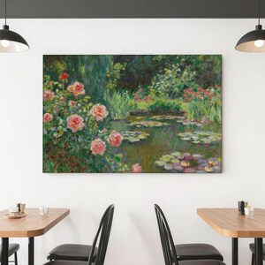 Buy 3 Get 1 Free, Vintage Garden Pond Oil Painting,wall Decor ...