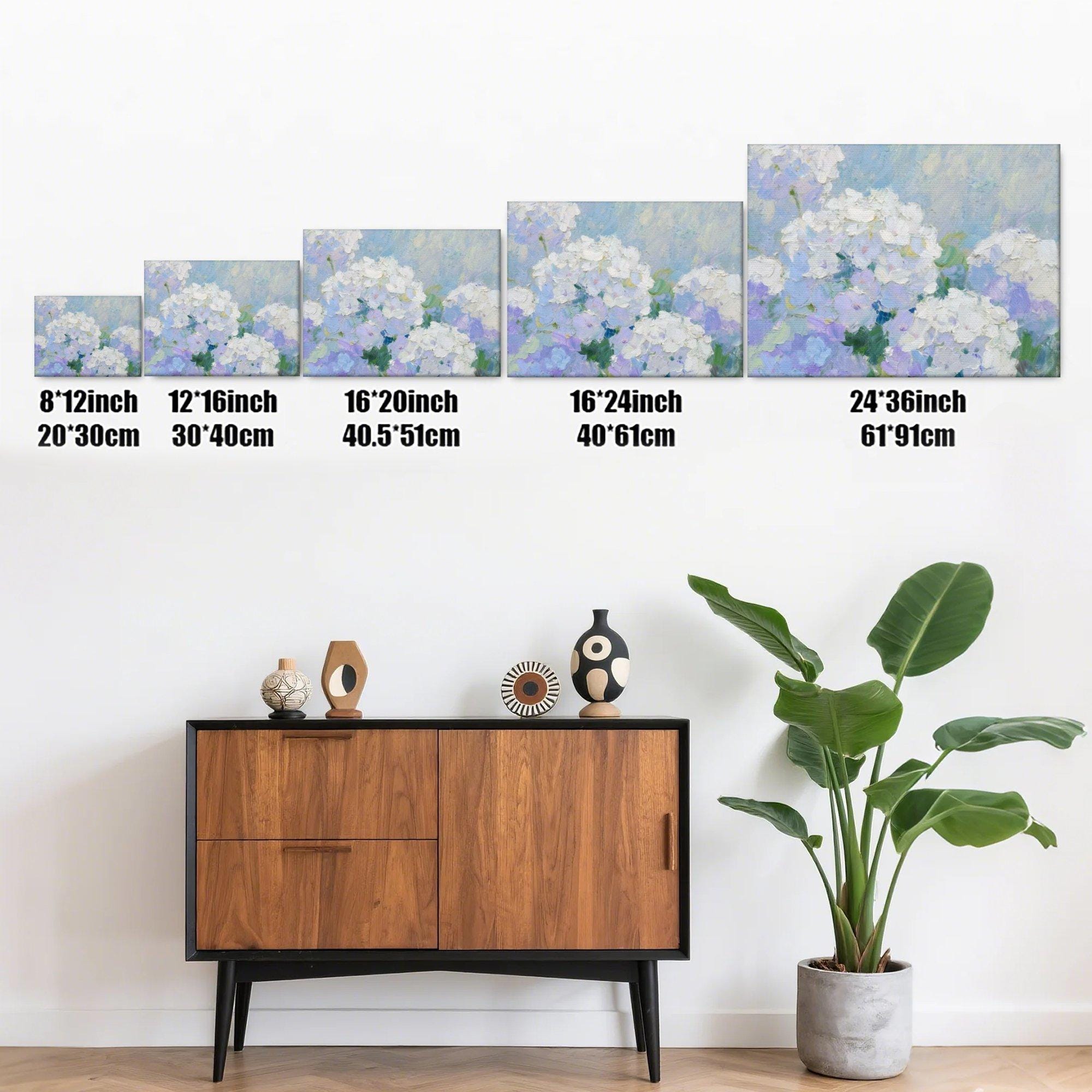 Blue Hydrangea Art, Flowers Wall Decor, Summer Garden Screensaver ...