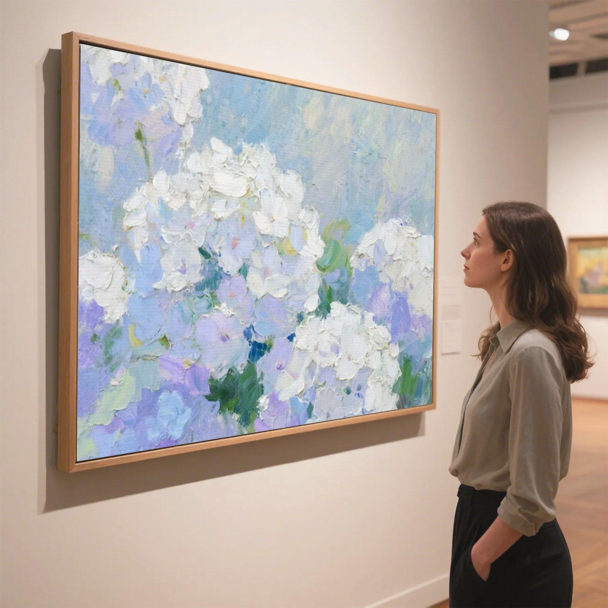 Blue Hydrangea Art, Flowers Wall Decor, Summer Garden Screensaver ...