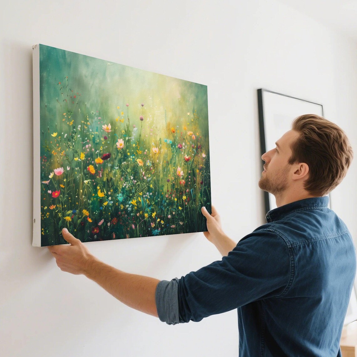 Spring Wildflower Field Art: Modern Floral Home Decor - Etsy