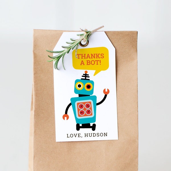 Robot Thank You Cards - Etsy