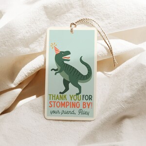 Dinosaur Party Favor Tags, T-rex Thank You Party Tag Printable B347 - Etsy