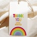 Rainbow Birthday Thank You Tags Editable Thank You Tag Template Rainbow ...