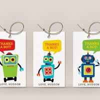 Editable Robot Water Bottle Labels, Robot Party Drink Labels, Kids ...