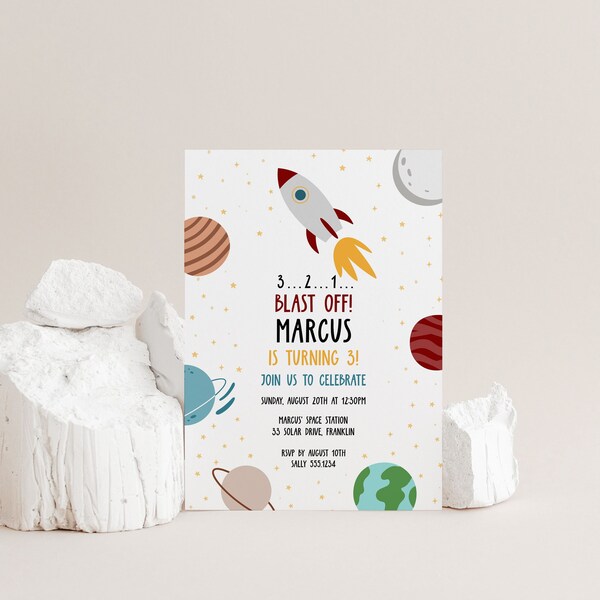 Blast off Birthday - Etsy