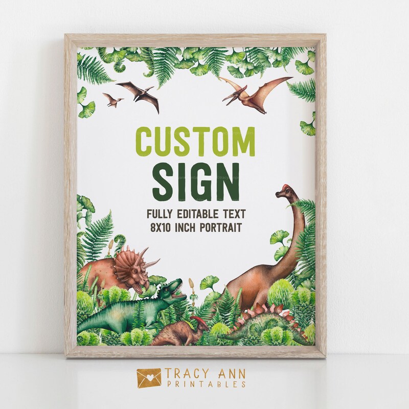 Dinosaur Sign - Etsy