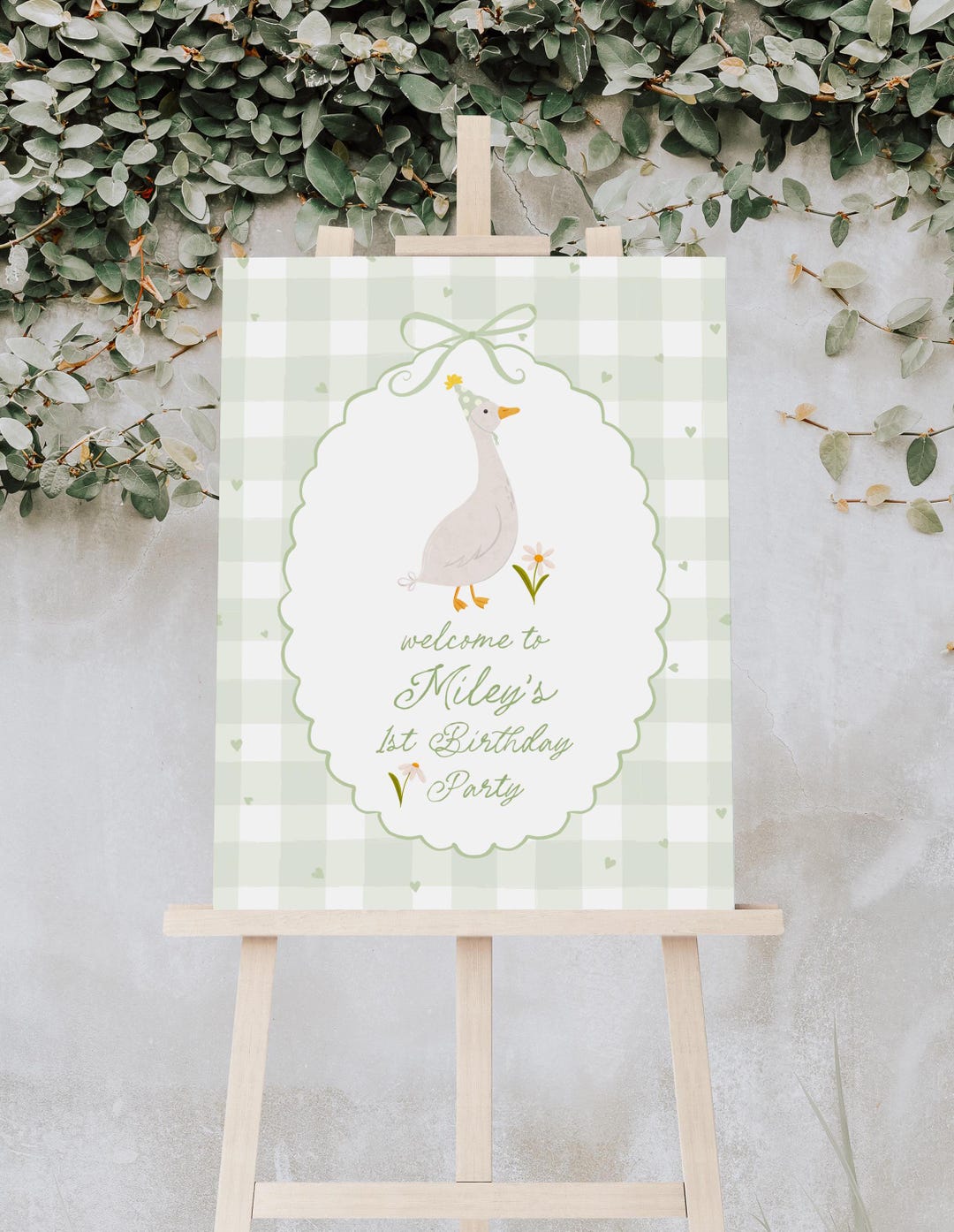 One Silly Goose Welcome Sign, Goose 1st Birthday Party Welcome Sign ...