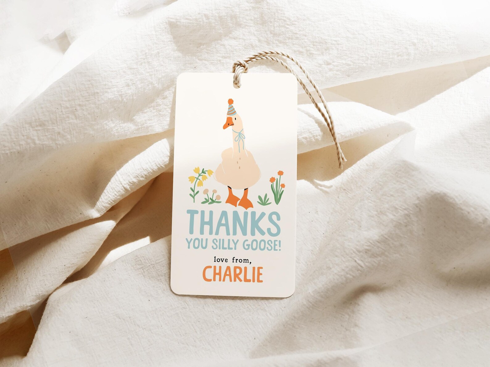 Silly Goose Party Tags, Goose Birthday Thank You Tag Template, One ...