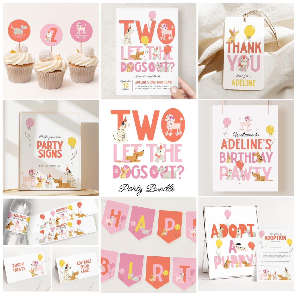 Two Let the Dogs Out Invitation Bundle, Puppy Birthday Party 2nd ...