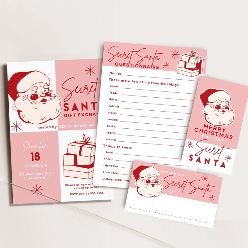 Secret Santa Tags - Etsy