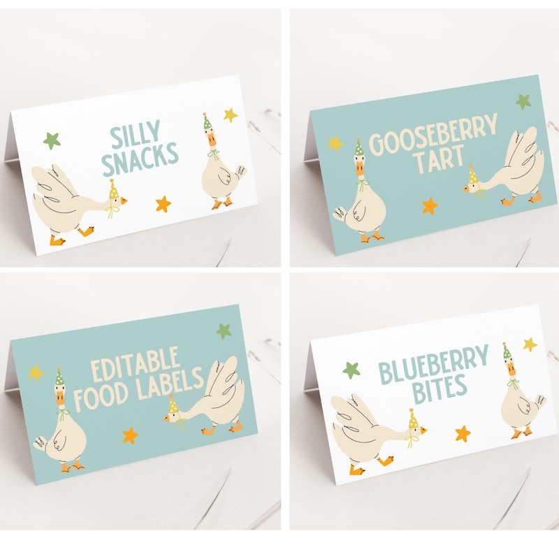 Goose Food Labels Boy - Etsy