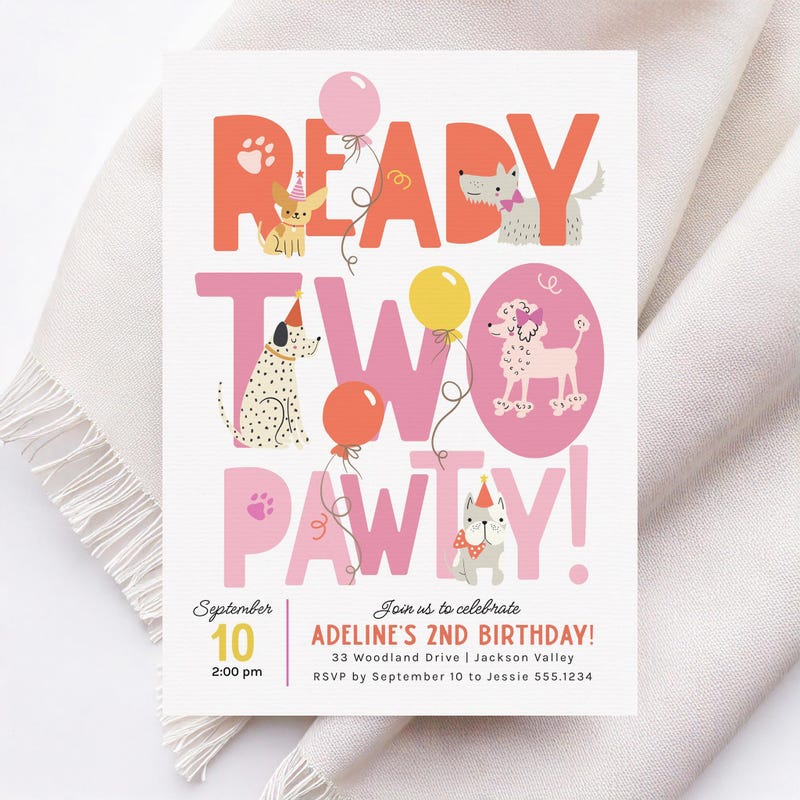 Second Pawty Invite - Etsy