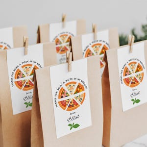 Pizza Party Tags, Printable Pizza Birthday Thank You Tag, Editable ...