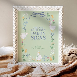 Goose Baby Shower Set, Silly Goose Baby Shower Invitation, Party Decor ...