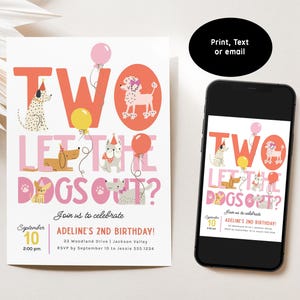 Two Let the Dogs Out Invitation Bundle, Puppy Birthday Party 2nd ...