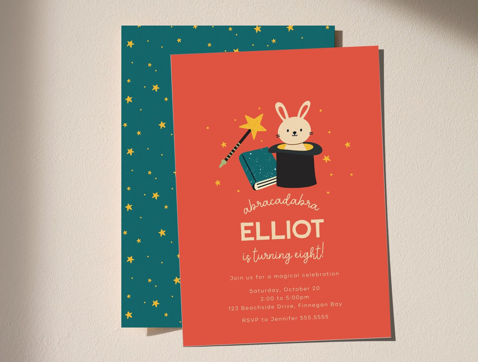 Magic Show Birthday Invitation, Magician Party Invite Editable Template ...