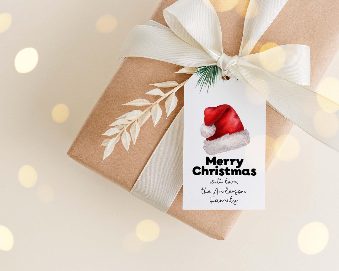 Merry Christmas Tags, Printable Christmas Gift Tag, Merry Christmas Tag ...