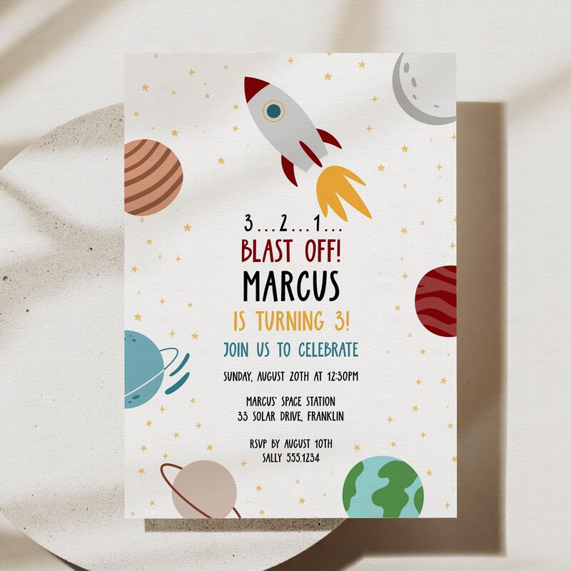 Blast off Birthday - Etsy