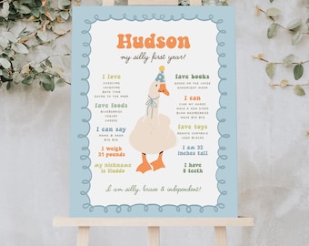 One Silly Goose Poster / Goose PDF Template Poster - Etsy