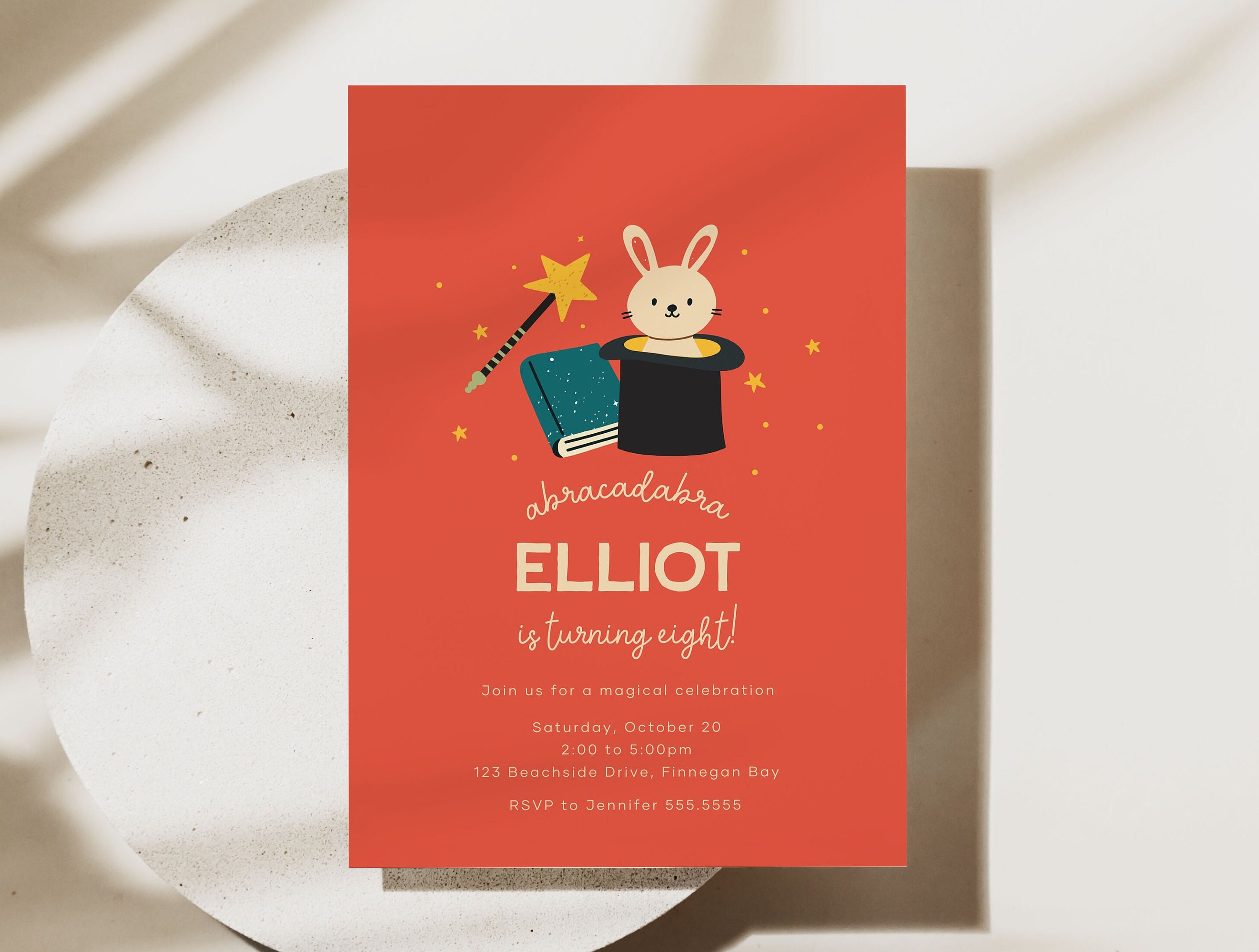 Magic Show Birthday Invitation, Magician Party Invite Editable Template ...