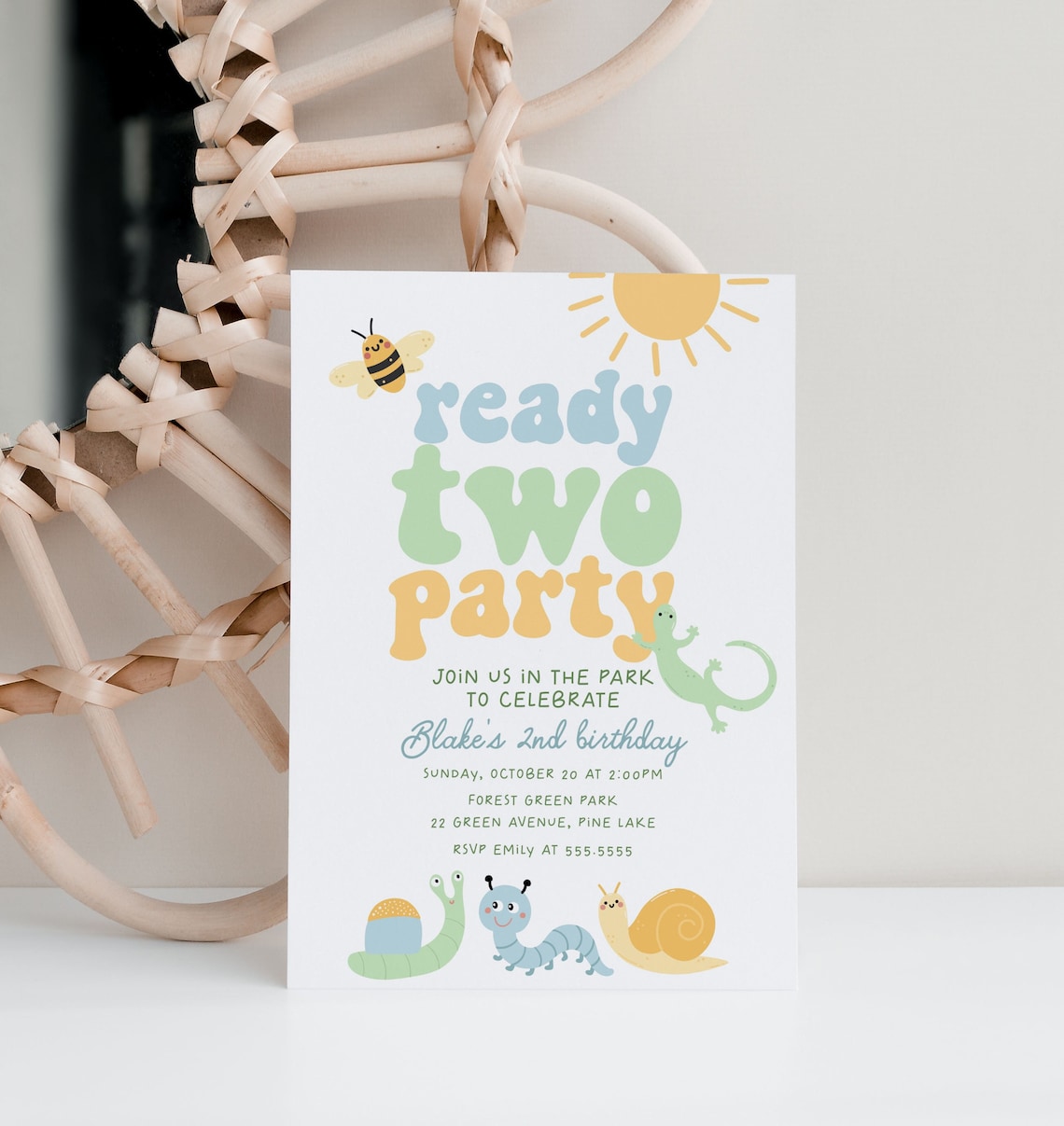 Ready Two Party Invitation, Boy 2nd Birthday Party Invitation Template ...