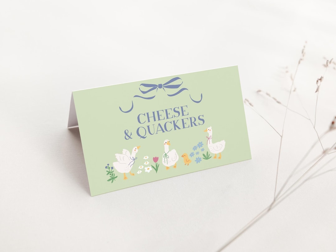 Goose Baby Shower Food Labels, Printable Silly Goose Baby Shower Place ...
