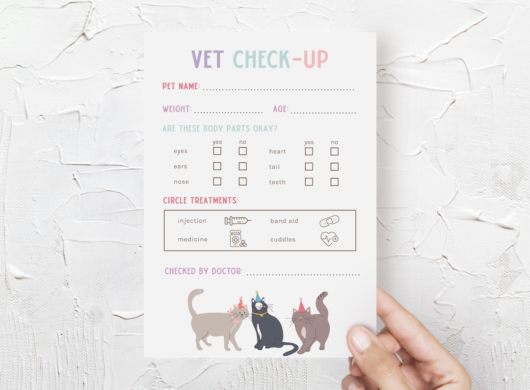 Puppy Vet Check-up Game, Printable Dog Birthday Party Game Template ...