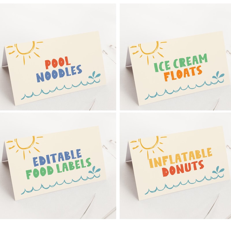 Beach Food Labels - Etsy