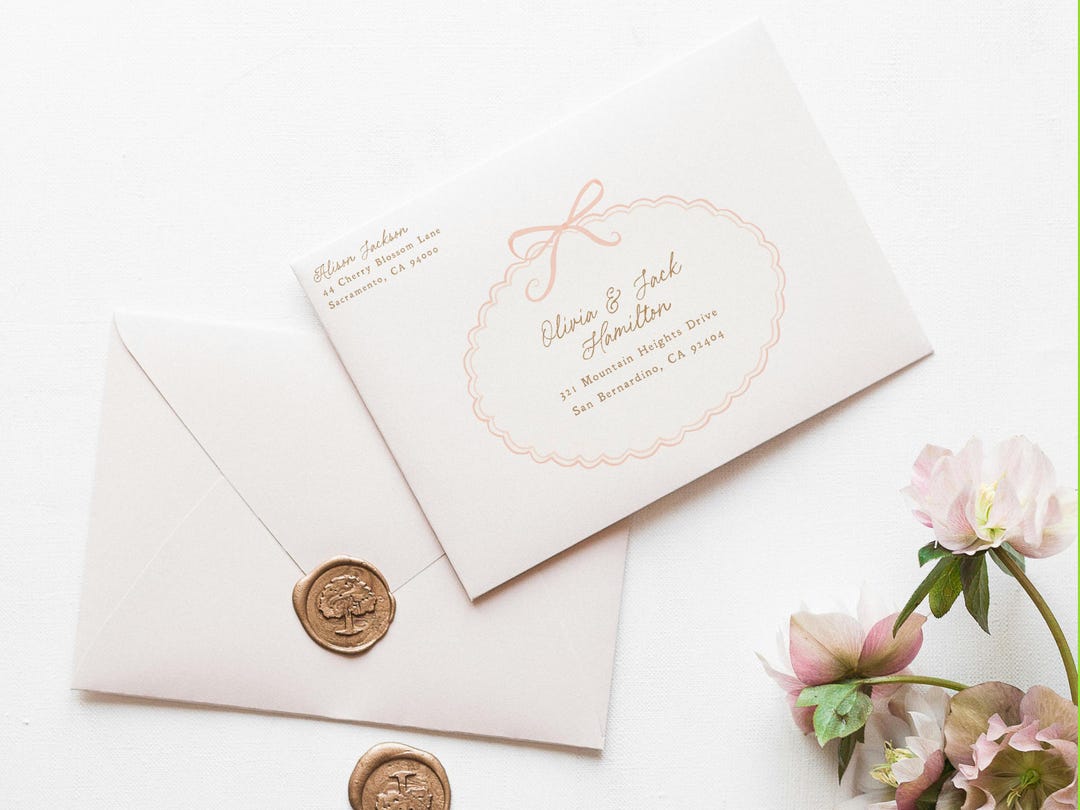 Baby Shower Envelope Address Template, Printable A7 Envelope Address ...