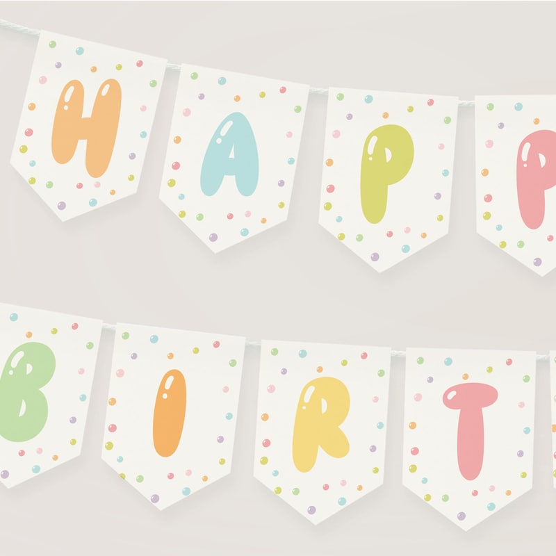 Happy Birthday Bubble Letters - Etsy