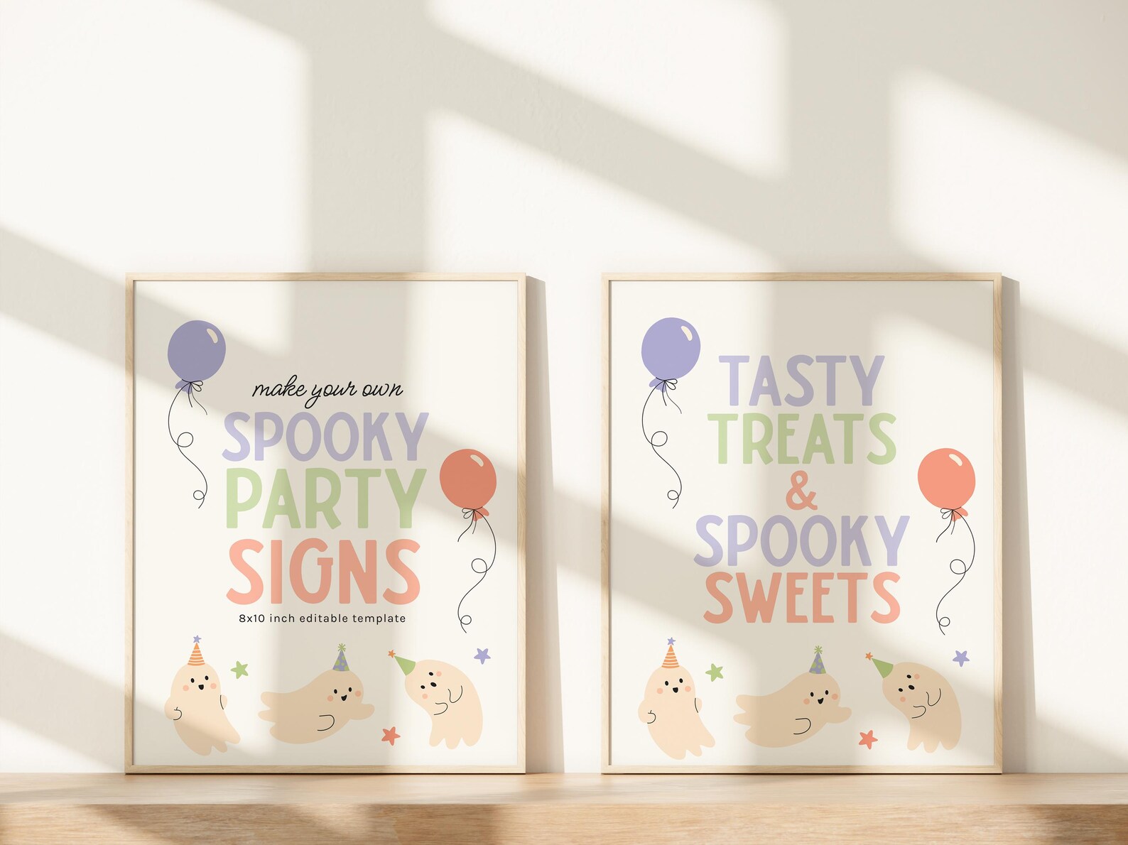Halloween Birthday Party Signs, Spooky Party Decorations, Printable ...
