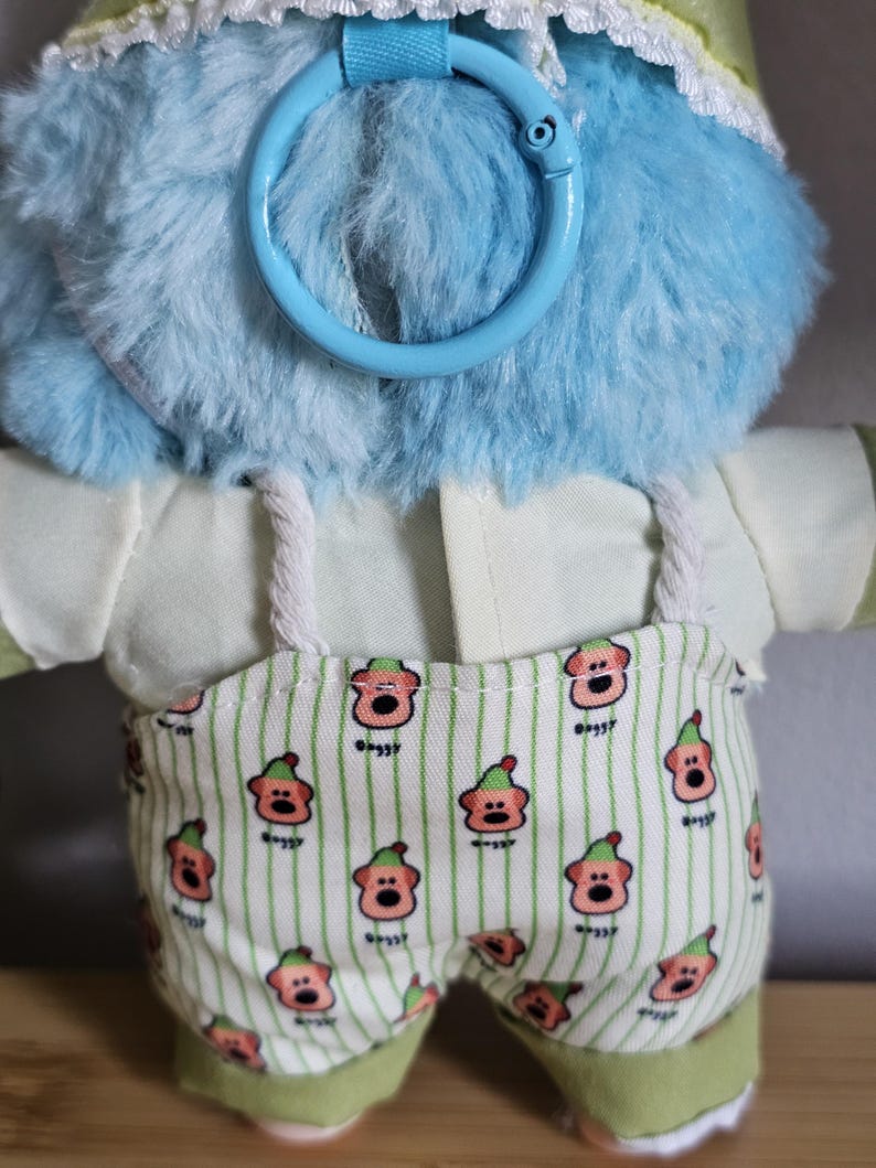 Green Handmade Elf Outfit for Labubu Doll - Cute Pajama Style With Hat ...