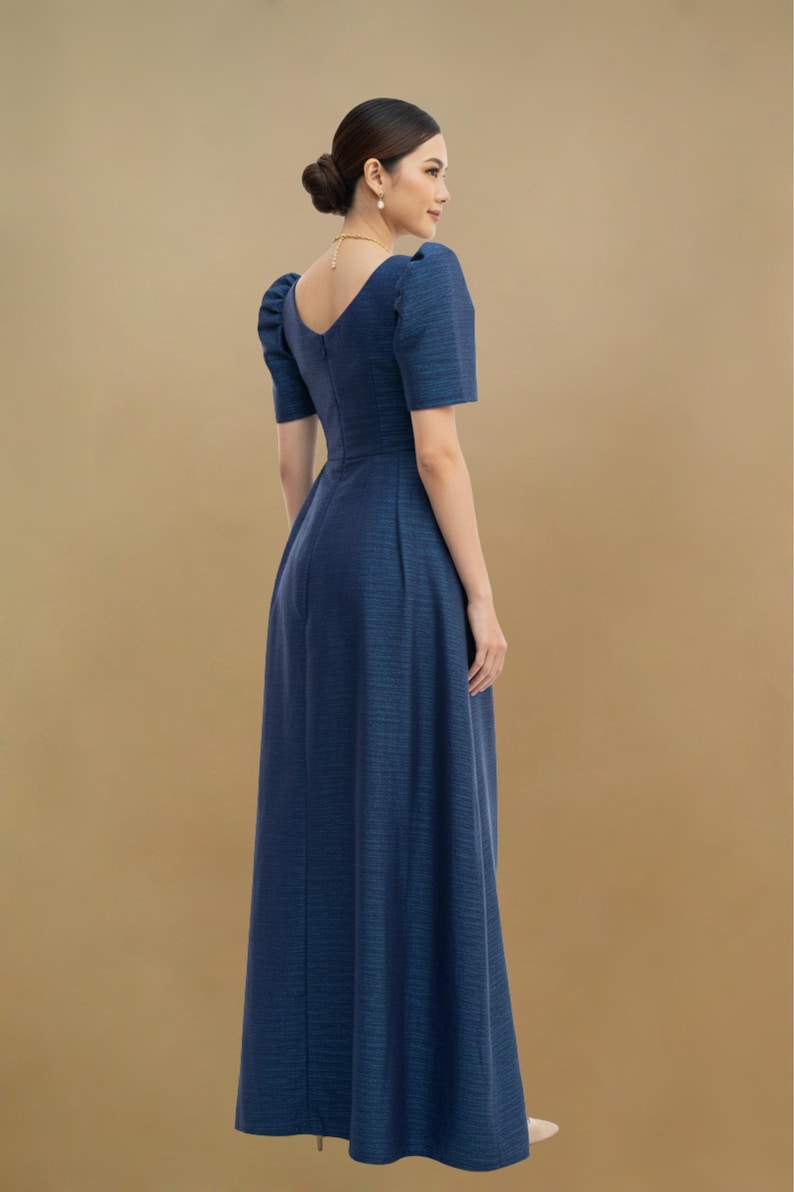 Azaria Handwoven Inabel Filipiniana Dress | Camisa Filipina - Etsy