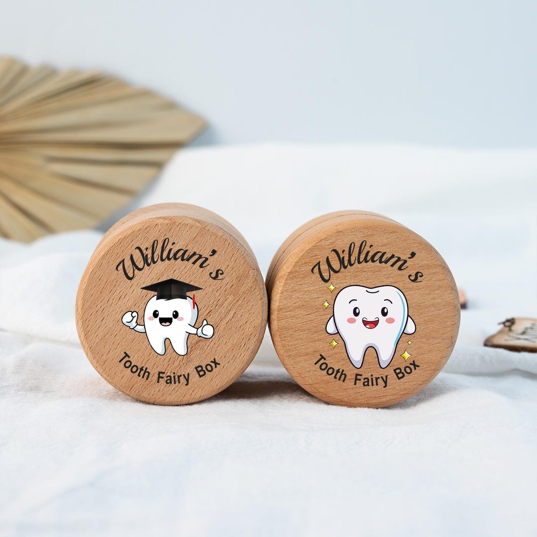 First Tooth Box,custom Tooth Fairy Pillow,wooden Tooth Box With Name ...