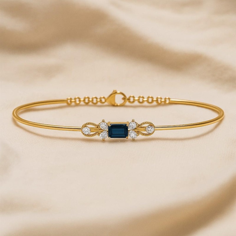 Blue Topaz Bracelet Lucky - Etsy