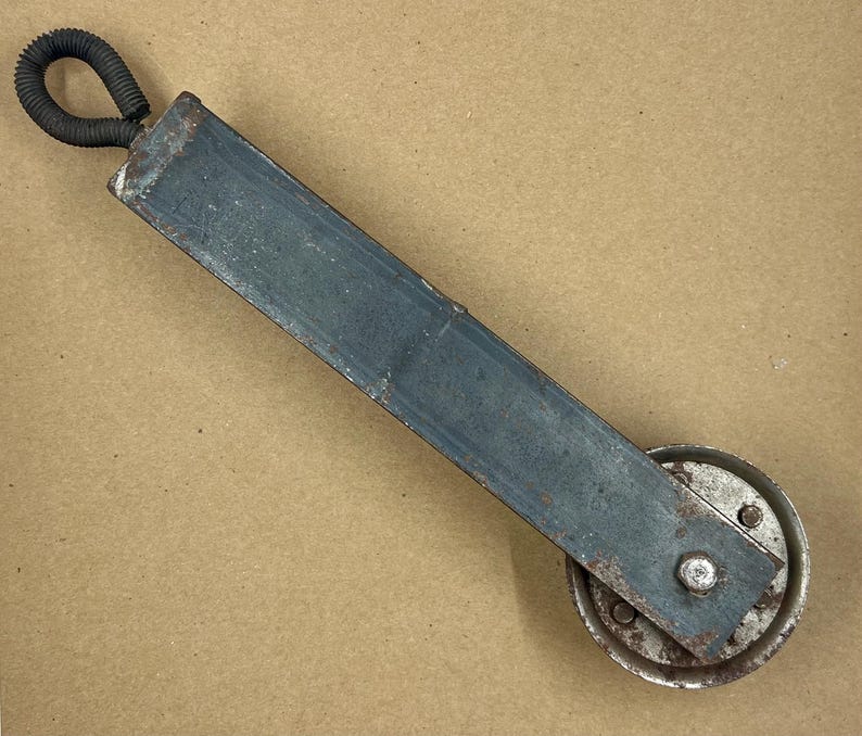You Push, I'll Pull - Vintage Steel Pulley, Extended Bar With Eye Hook ...