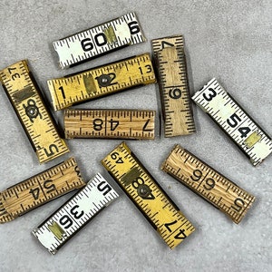 Vintage Folding Ruler Pieces - 12 Ruler Sections, or 10 Hinge Sections ...
