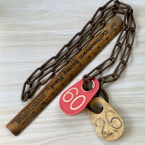 Vintage Plastic Cattle, Cow Tags With Chain, Unique Collectible, Craft ...