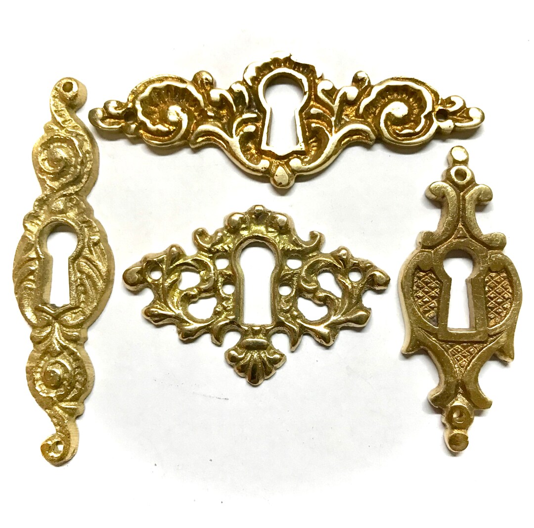 Brass Casted Escutcheons, Keyhole, Assortment, Furniture, Restore ...