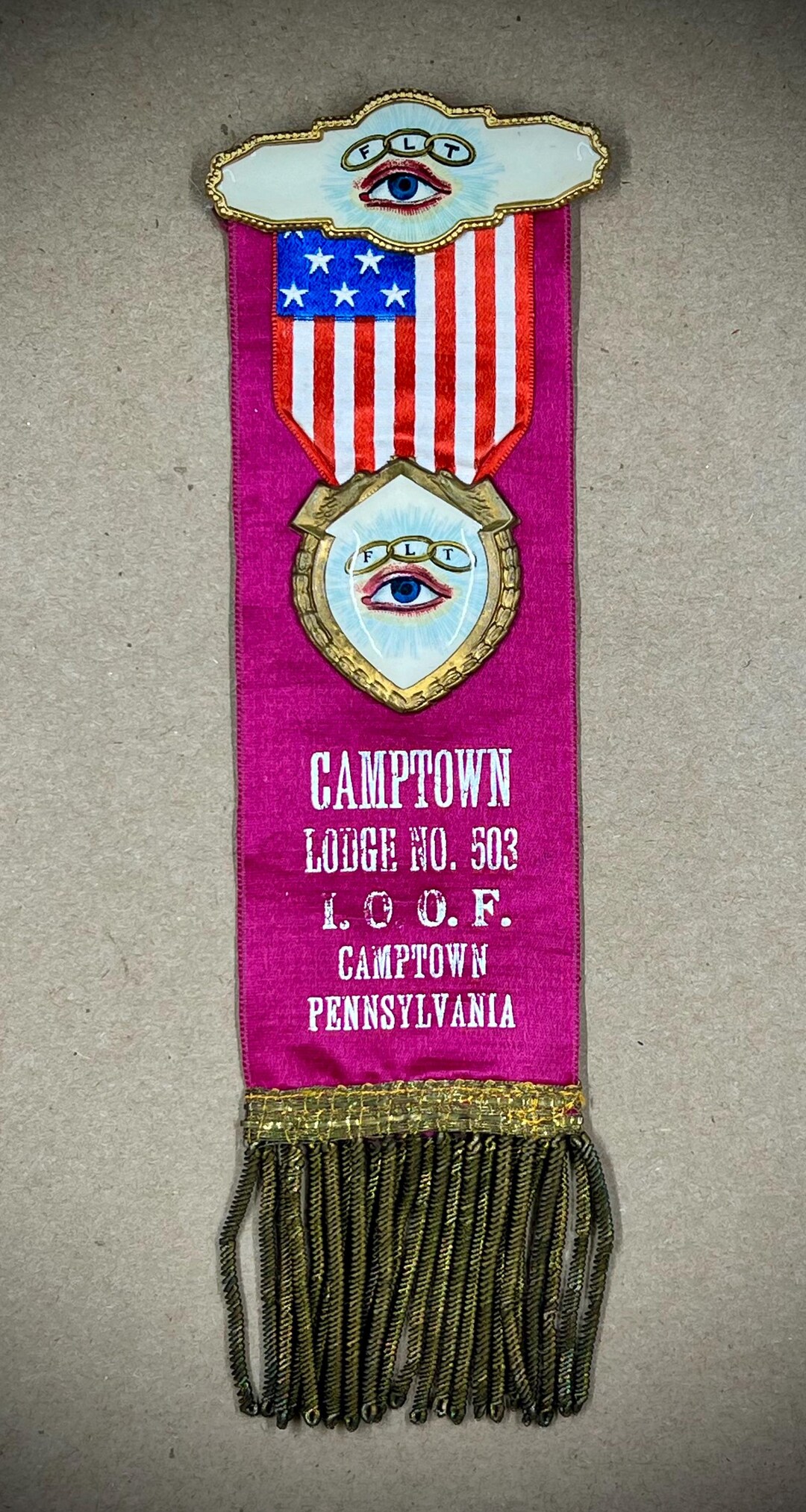 Antique Odd Fellows Pin Badge Ribbon Very Unique Very Cool Very Rare - Etsy